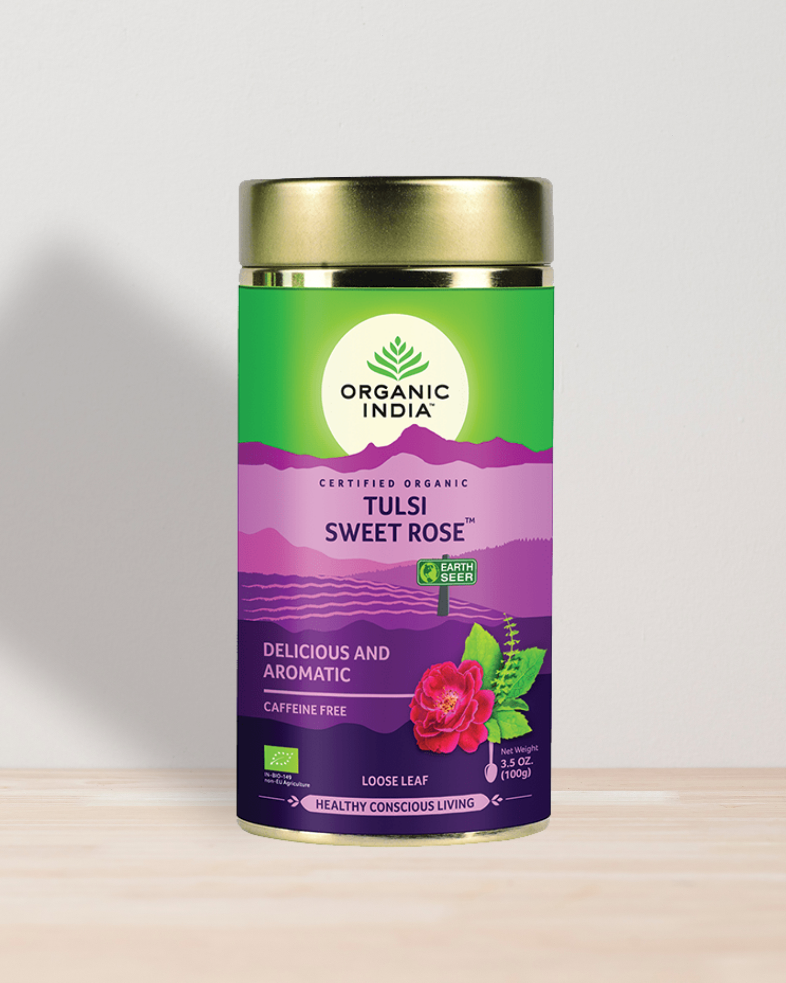 Tulsi Sweet Rose Loose Leaf | ORGANIC INDIA Herbal Tulsi Teas – Organic ...